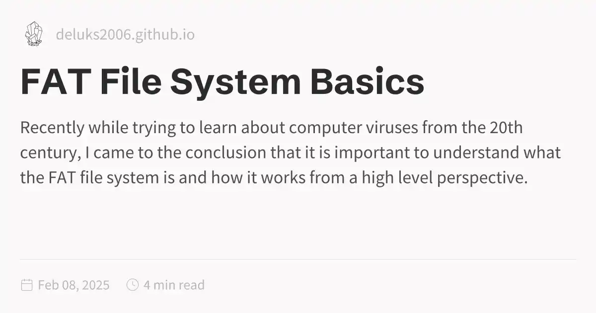 FAT File System Basics